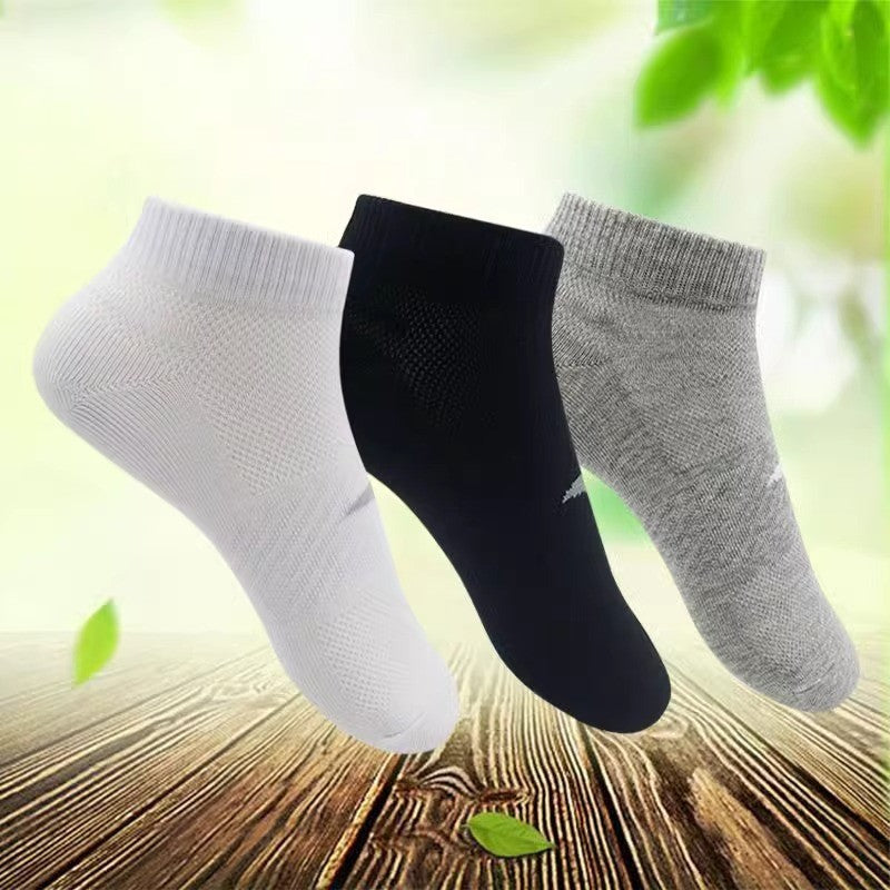 ANTA UNISEX Basic 3-Pack Low-cut Socks 1924E7351-4 -BLACK/LIGHT HEATHE ...