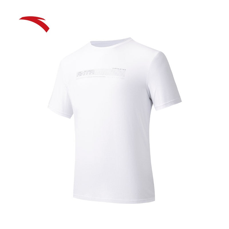 ANTA Men Training Short Sleeve Tee 1525B7105-1 -White (Baju Sukan Lela ...
