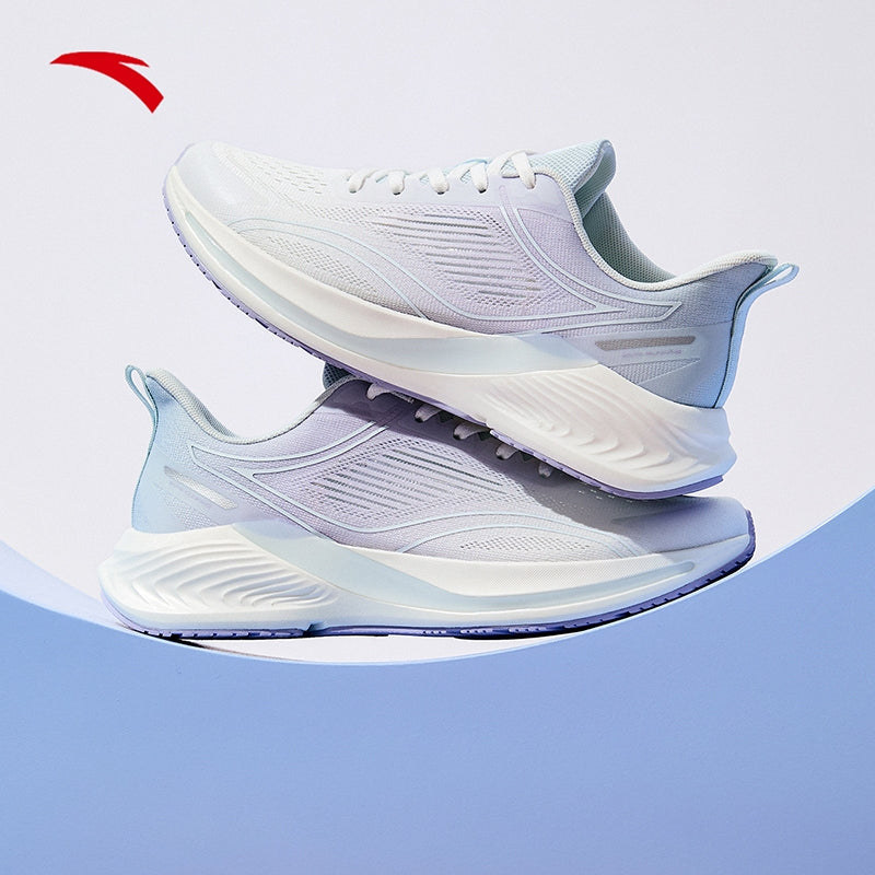 ANTA Women FLASHLITE Running Shoes 1224E5540-5 -White/Grey/Purple (Kas ...