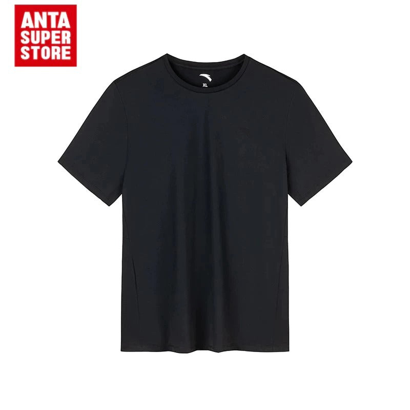 ANTA Men Sports Short Sleeve Tee 152437176U-6 -Basic Black (Baju Sukan ...